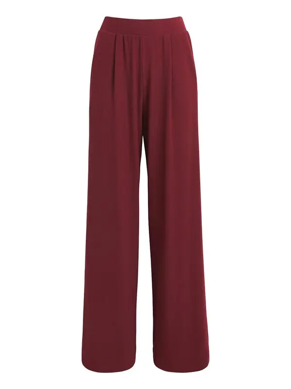 LESET Lauren Wide-leg Trousers - Red