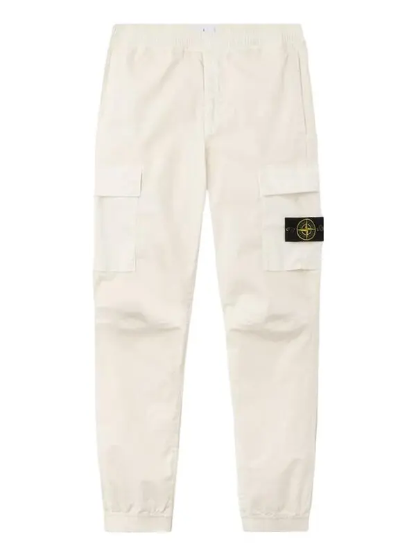 Stone Island Cotton Cargo Pants - White
