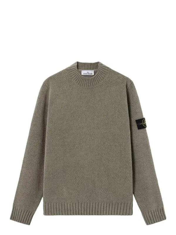 Stone Island Cotton Knitwear With Mock Neck - Green