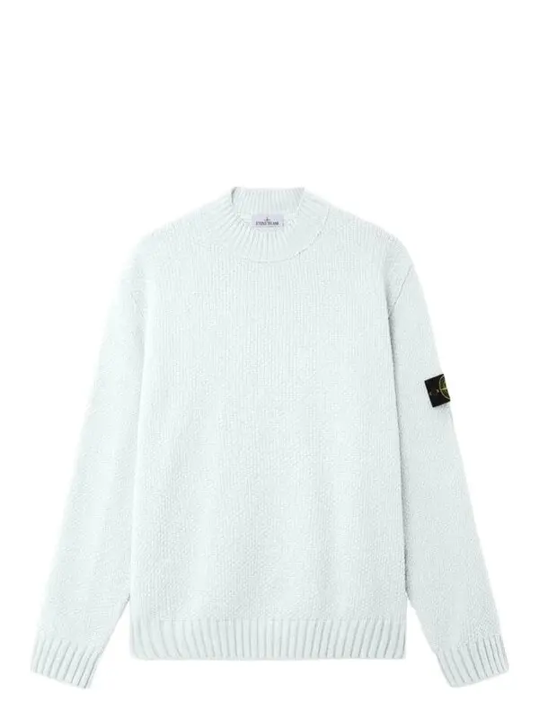 Stone Island Cotton Sweater With Mock Neck - Blue
