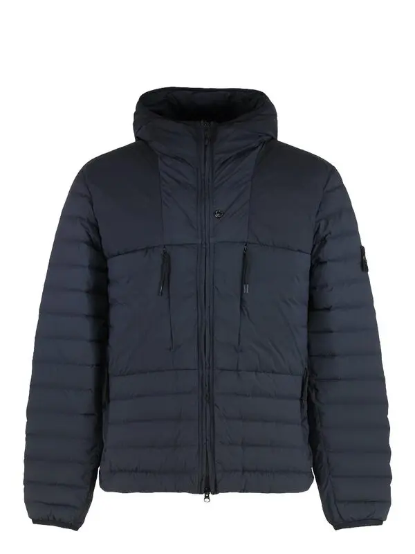 Stone Island Nylon Stretch Down Jacket - Blue