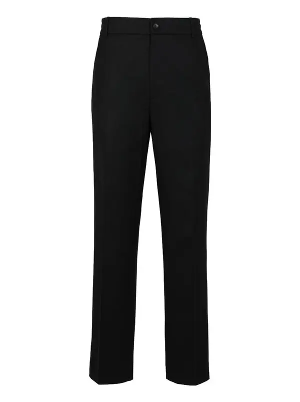 Moncler Tailored Wool Flannel Trousers - Black