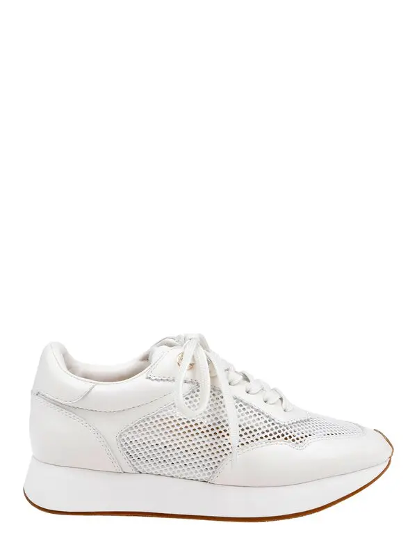 L'Agence Deepa Platform Sneakers - White Leather