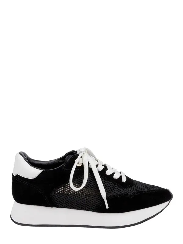 L'Agence Deepa Platform Sneakers - Black Suede