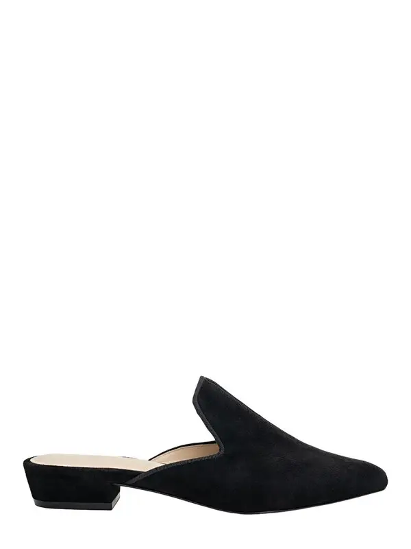 L'Agence Como Slipper - Black Suede