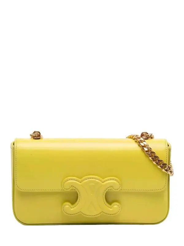Celine 2022 Claude Chain Shoulder Bag - Yellow