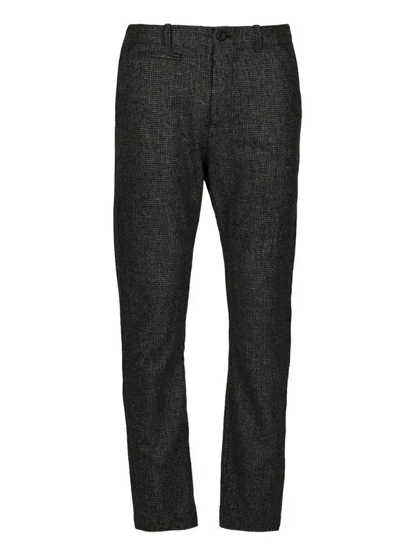 HANNES ROETHER Checked Trousers - Grey