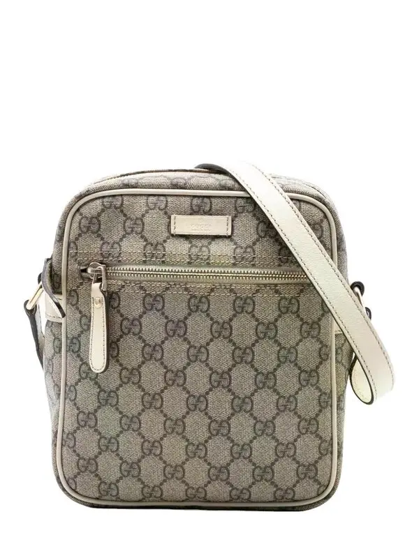 Gucci Gg Supreme Crossbody Bag - Brown