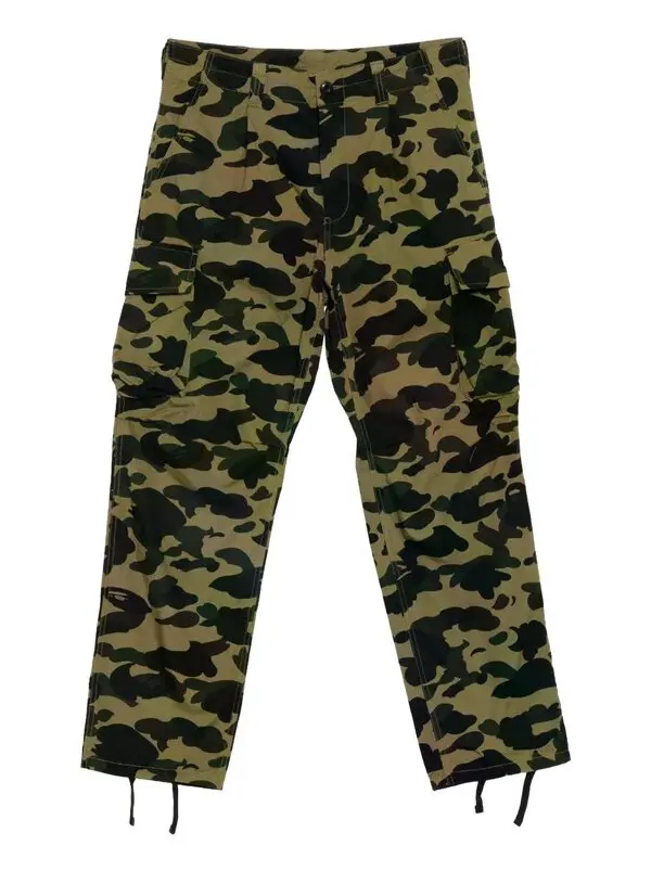 A BATHING APE Camouflage-print Trousers - Green