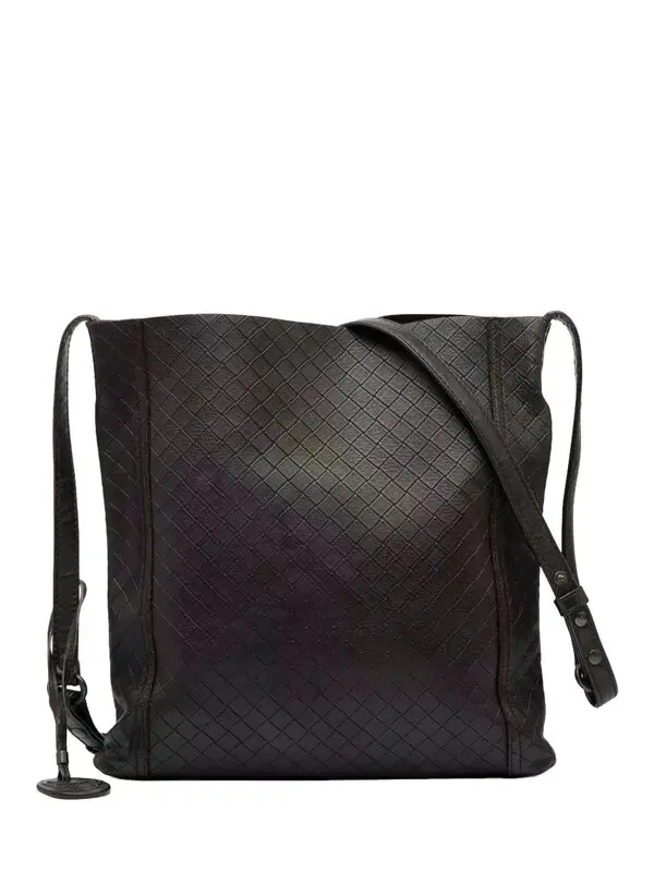 Bottega Veneta 2012-2025 Leather Intrecciomirage Crossbody Bag - Brown