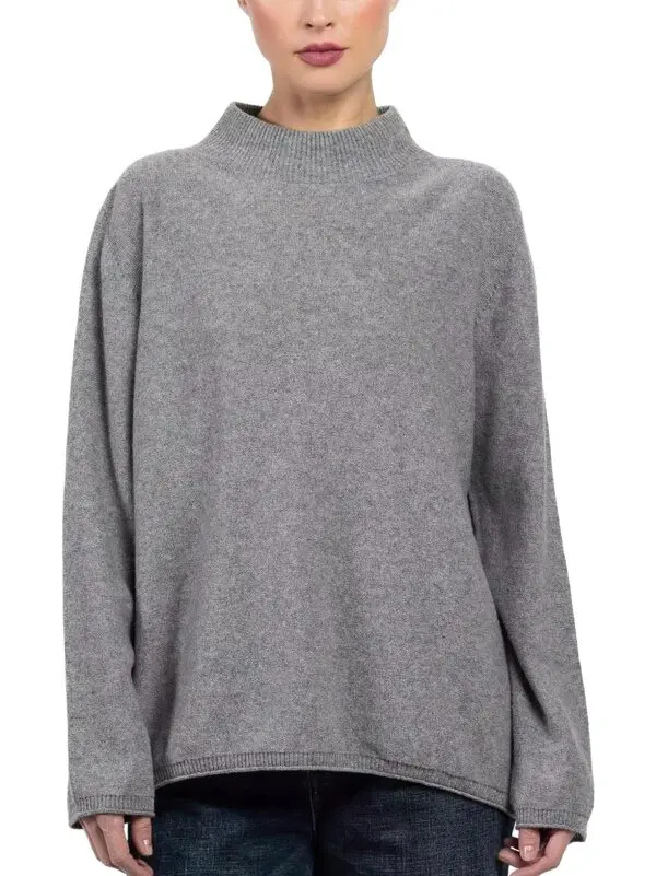 HANNES ROETHER High-neck Sweater - Grey
