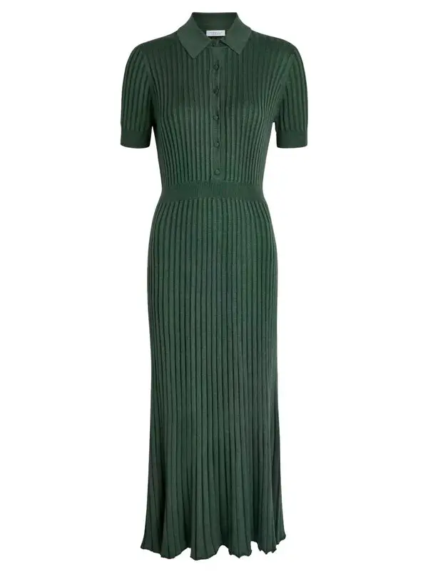 Gabriela Hearst Amor Knit Midi Dress - Green