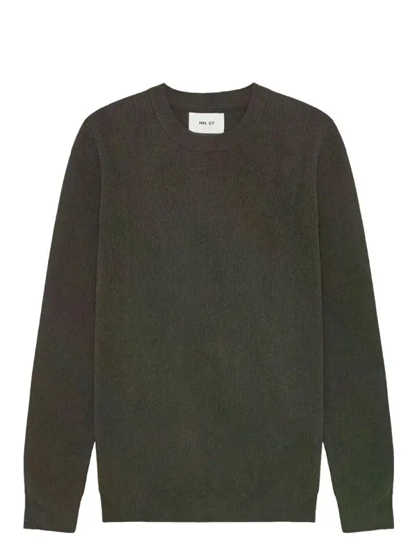Nn07 Ribbed Crew-neck Sweater - Brown