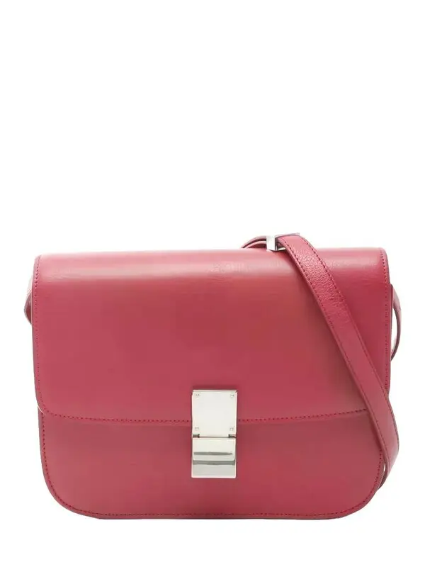 Celine Medium Leather Shoulder Bag - Red