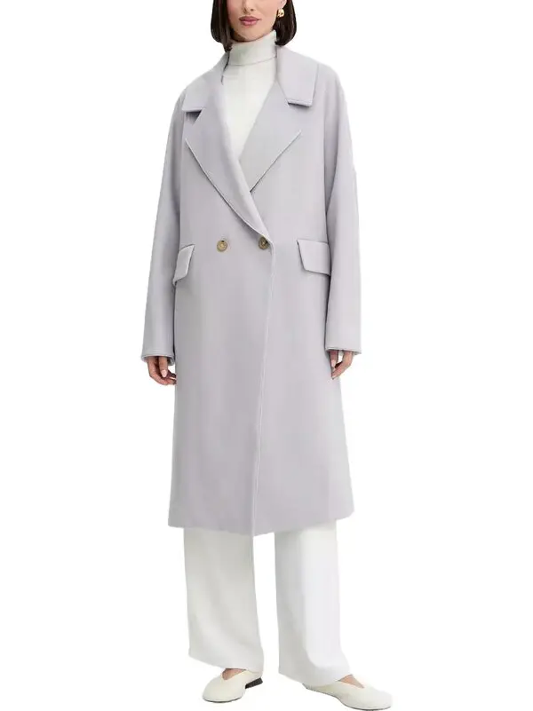 FORTE_FORTE Double-breasted Coat - Grey