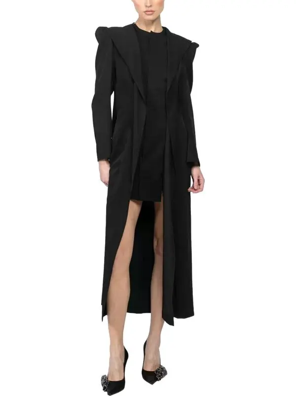 Yohji Yamamoto Buttoned Long-sleeve Dress - Black