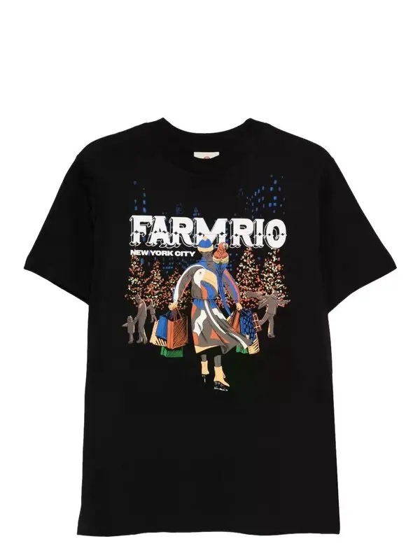 Farm Rio Graphic-print T-shirt - Black