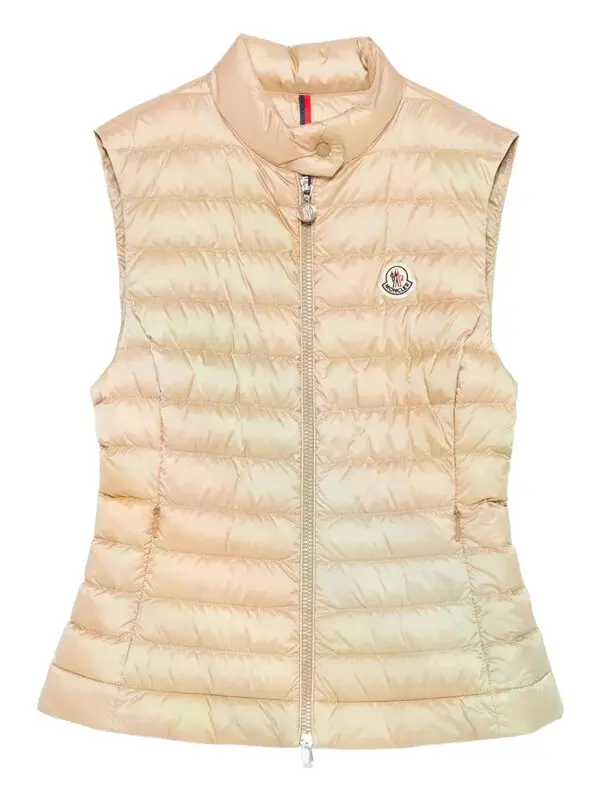 Moncler Quilted Zip-up Gilet - Neutrals