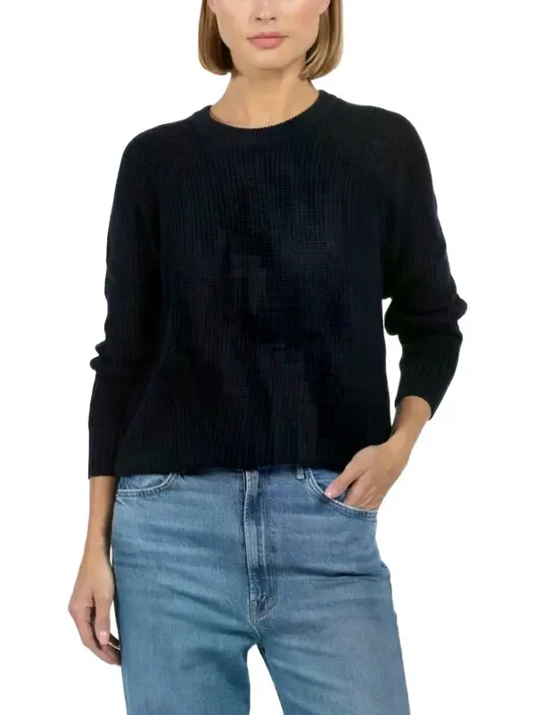 Autumn Cashmere Frayed Hem Sweater - Blue