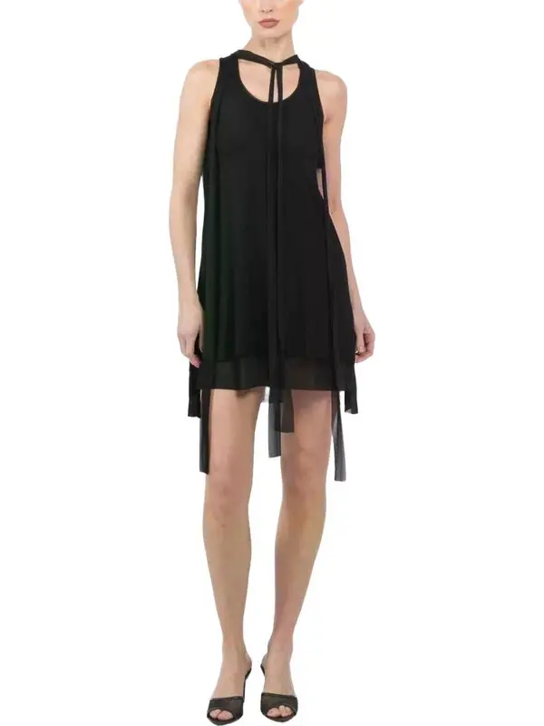 SETCHU Tie-neck Mini Dress - Black