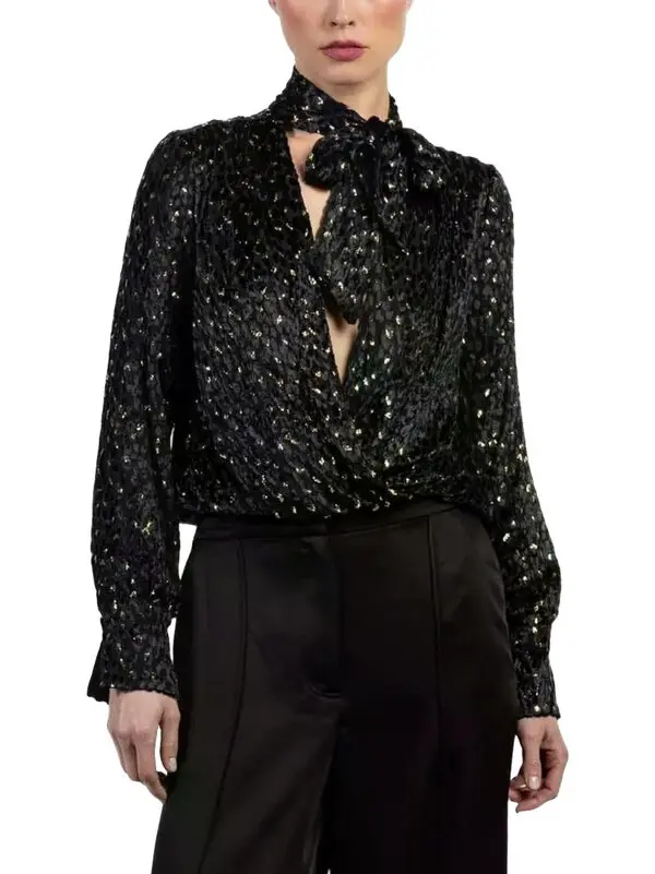 Simkhai Kayliegh Embellished Blouse - Black