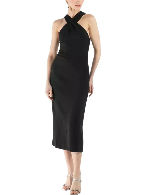 KALLMEYER Cross-neck Dress - Black