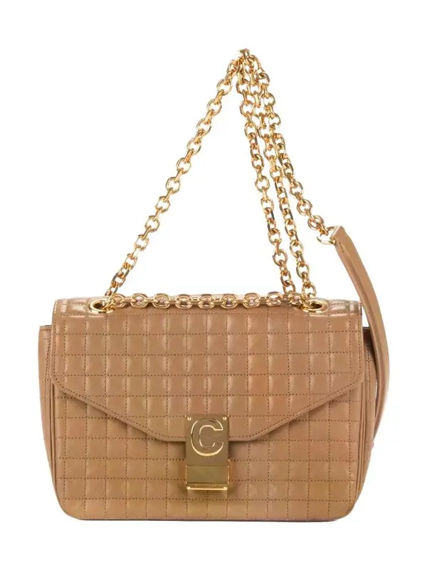 Celine Quilted Shoulder Bag - Brown