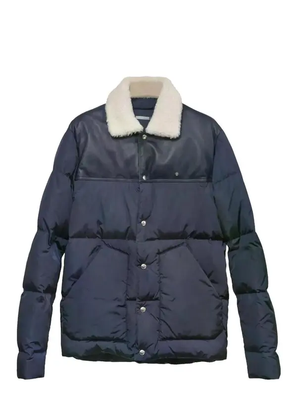 Dior 690mm Shearling Goose Down Puffer Jacket - Blue