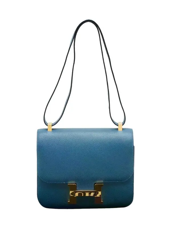 Hermès 2018 24 Constance Epsom Leather Shoulder Bag - Blue