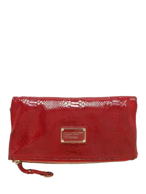 Marc Jacobs Leather Clutch - Red
