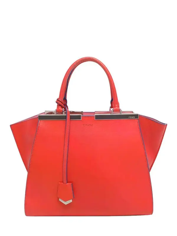 Fendi 3 Jours Leather Tote Bag - Orange