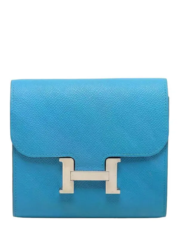 Hermès 2017 Constance Leather Wallet - Blue
