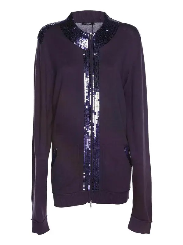 Marina Rinaldi Sequins-embellished Cardigan - Purple