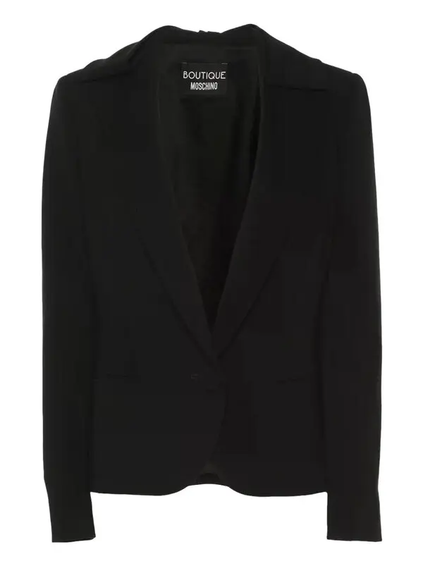 Moschino Crepe Bow Blazer - Black