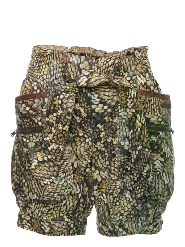Just Cavalli Printed Nylon Shorts - Brown