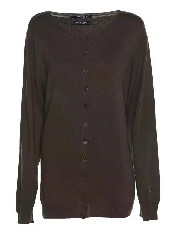 Marina Rinaldi Buttoned Cardigan - Brown