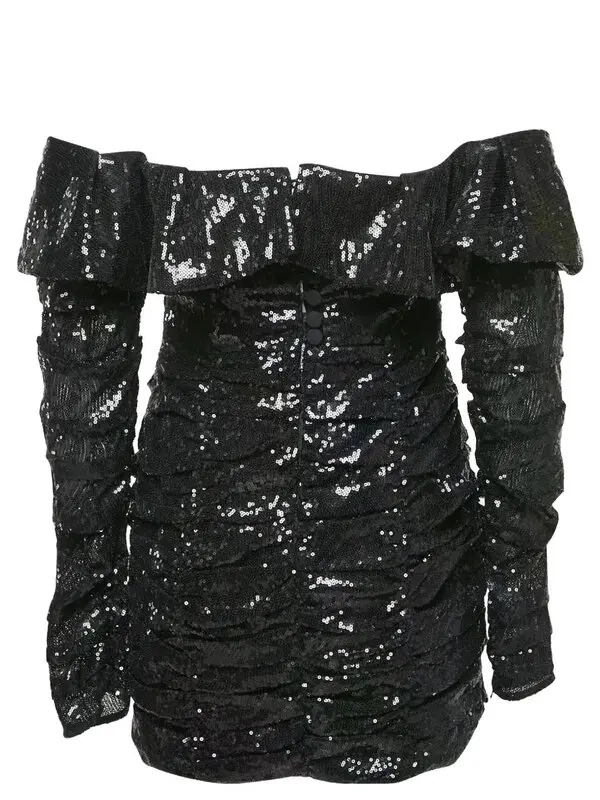 Attico Sequin Mini Dress - Black