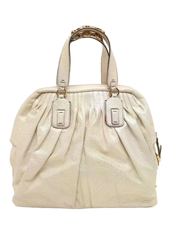 Roberto Cavalli Medium Leather Tote Bag - Neutrals