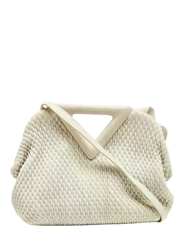 Bottega Veneta Small Point Leather Crossbody Bag - Neutrals