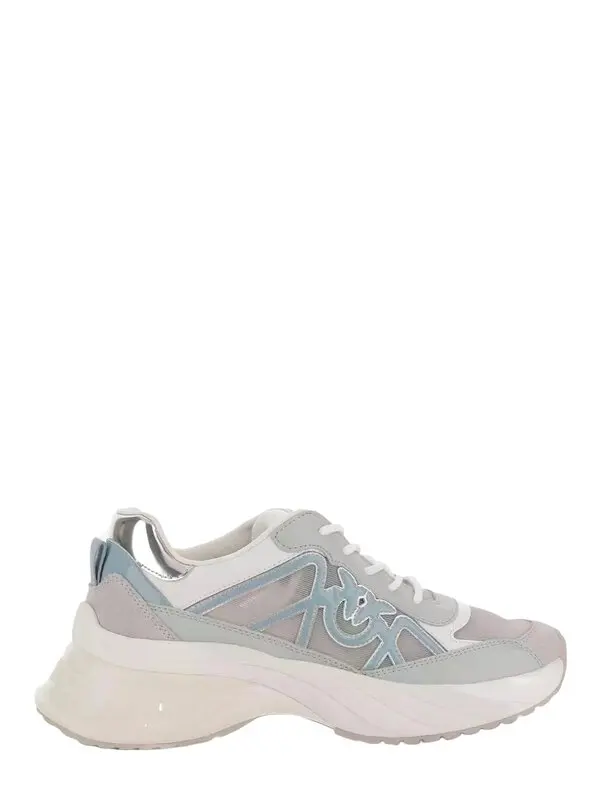 Pinko Logo-detail Leather Sneakers - White