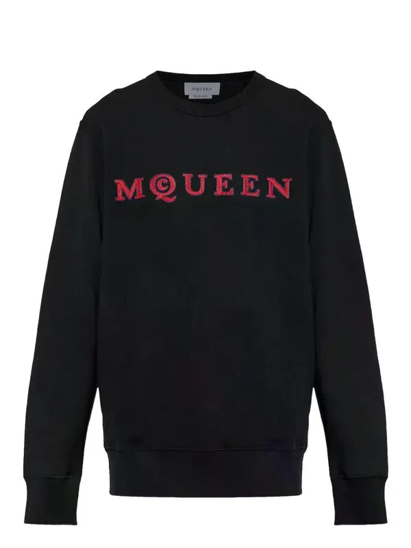 Alexander McQueen Embroidered Long-sleeves Sweater - Black