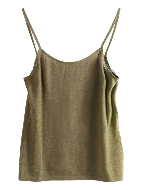 UMA WANG Sleeveless Knitted Tank Top - Brown