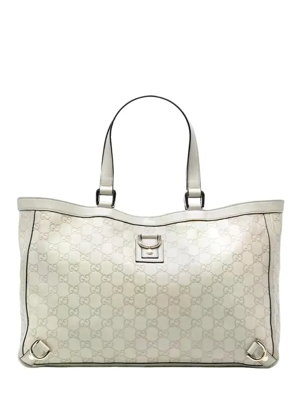 Gucci Sima Abbey D Ring Tote Bag - White