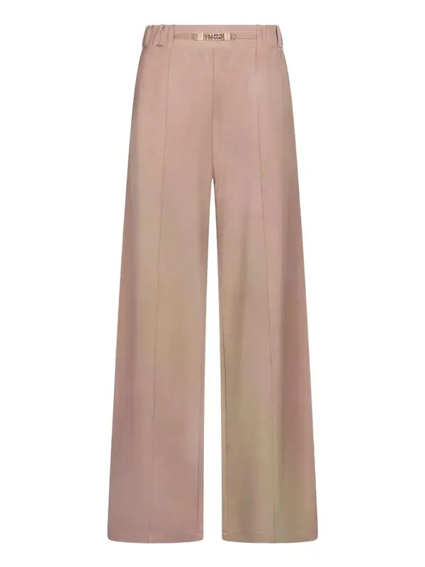 Liu Jo Chain-detail Knitted Trousers - Neutrals