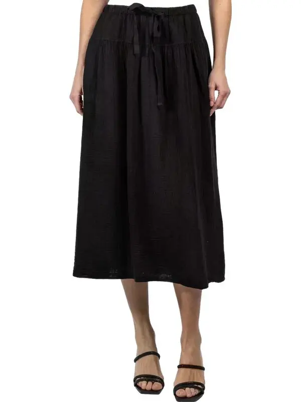 Xirena Tie-waist Midi Skirt - Black