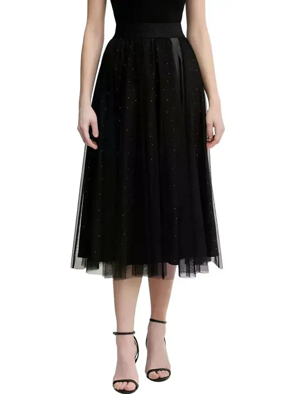 JOOP! Ribbon Embellished Midi Skirt - Black