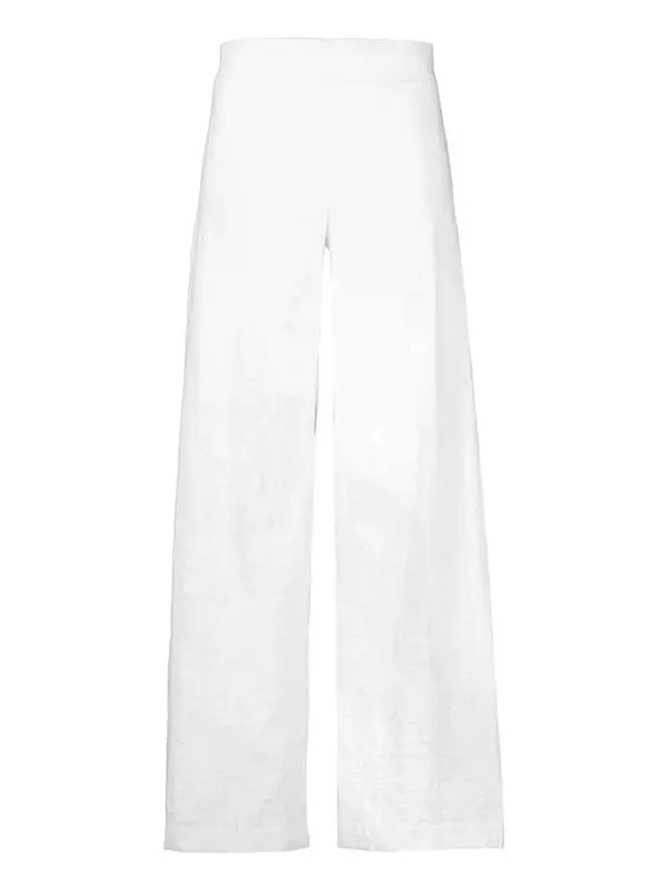 Avenue Montaigne Flavia Textured Palazzo Pants - White