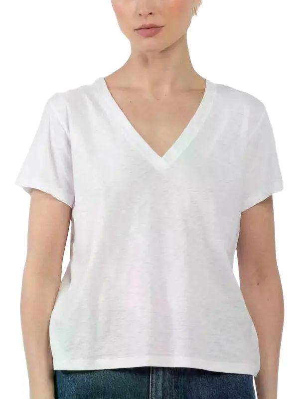 Velvet By Graham & Spencer V-neck T-shirt - White