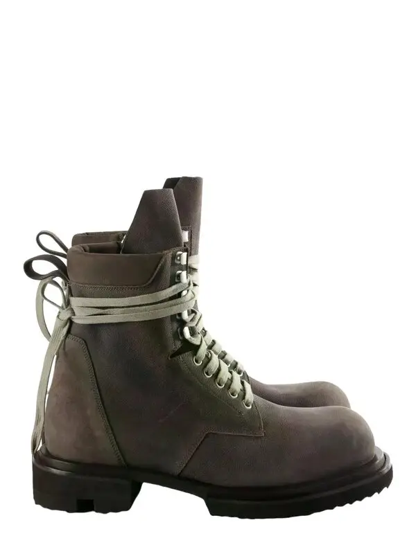 Rick Owens Lace-up Zip Boots - Grey