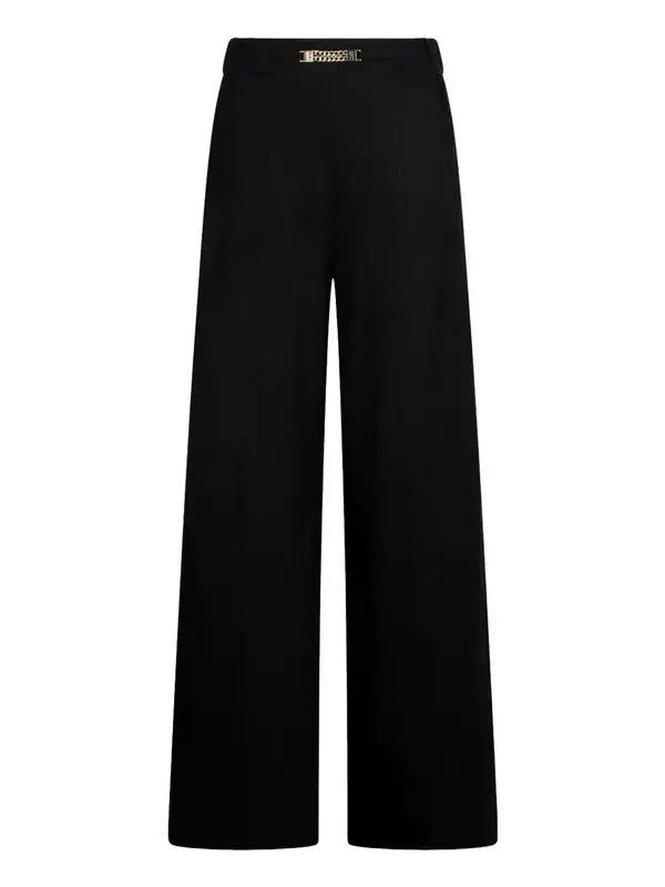 Liu Jo Chain-detail Knitted Trousers - Black